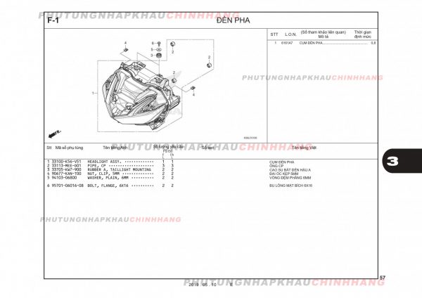 F1 - ĐÈN PHA - HONDA WINNER X V2 2019 (K56L) - Phụ Tùng Nhập Khẩu Chính ...