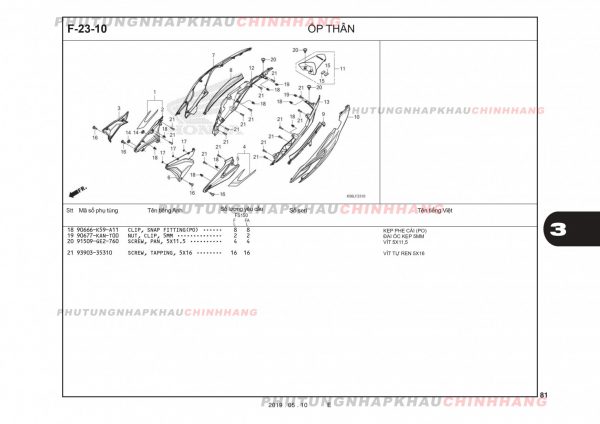 F23-10 - ỐP THÂN - HONDA WINNER X V2 2019 (K56L) - Phụ Tùng Nhập Khẩu ...