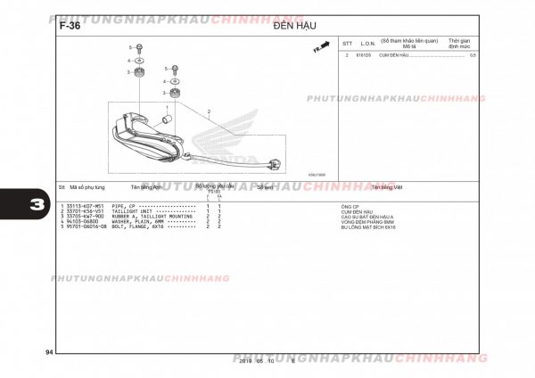 F36 - ĐÈN HẬU - HONDA WINNER X V2 2019 (K56L) - Phụ Tùng Nhập Khẩu ...