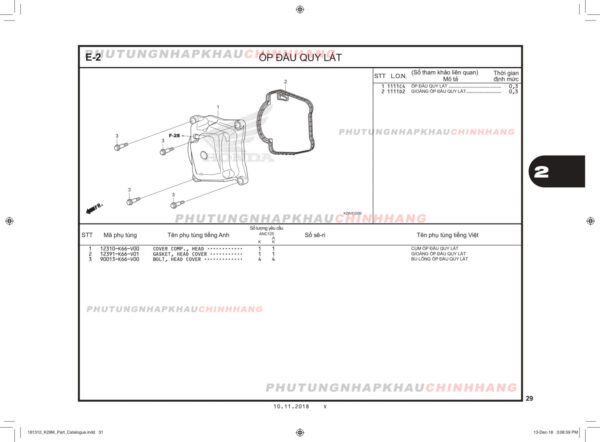 E2 - ỐP ĐẦU QUY LÁT - HONDA SH MODE 125 2013 (K29) - Phụ Tùng Nhập Khẩu ...