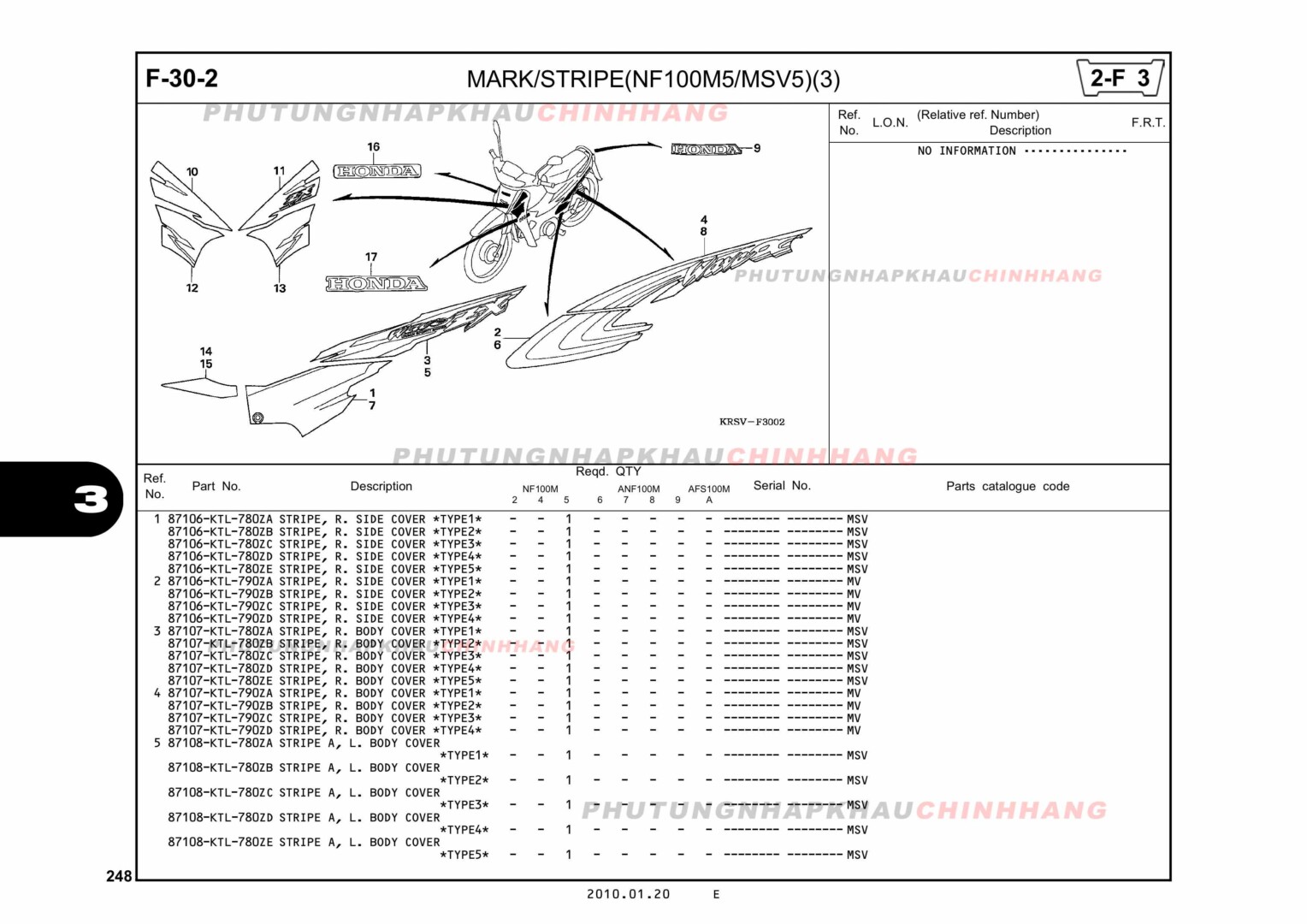 F30-2 - TEM XE (3) - HONDA WAVE A A+ZX S RS 100 - Phụ Tùng Nhập Khẩu ...