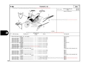 F50 - TEM XE - HONDA WAVE RSX 110 (K07) 1 - Phụ Tùng Nhập Khẩu Chính Hãng